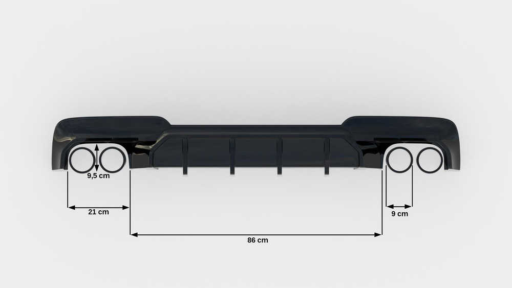 Rear Valance V.2 BMW 5 M-Pack F10 / F11 (Version with two double ...