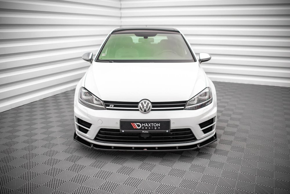 Front Splitter V.4 Volkswagen Golf R / R-Line Mk7 Gloss Black | Our ...