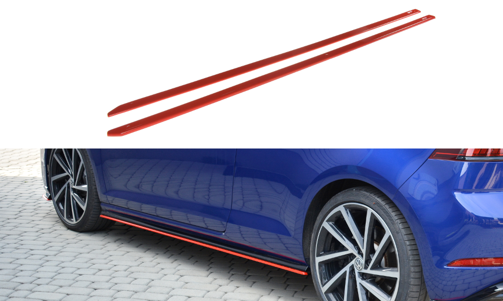 SIDE SKIRTS DIFFUSERS V.2 VW GOLF 7 R FACELIFT Textured | Our Offer ...