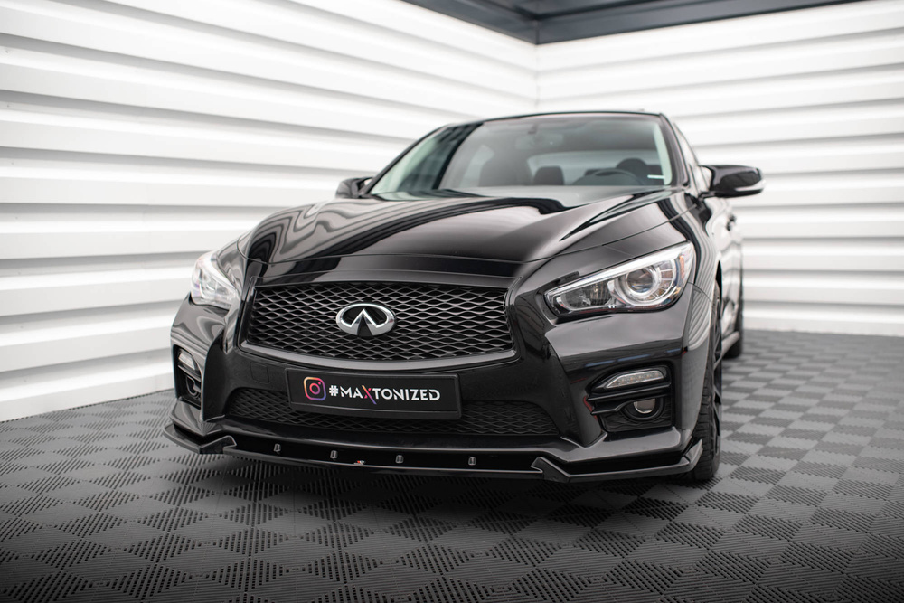 Front Splitter V.2 Infiniti Q50 S Mk1 Gloss Black | Our Offer ...