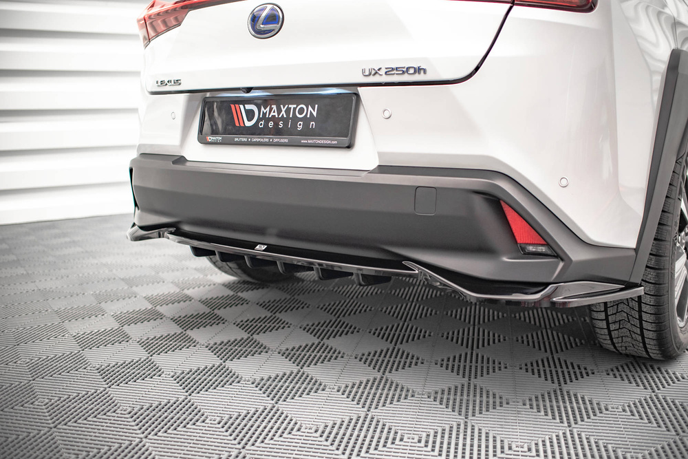 Rear Splitter (with vertical bars) Lexus UX Mk1 Gloss Black | Our Offer ...