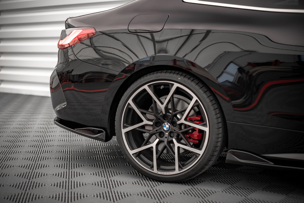 Rear Side Splitters V.2 BMW 4 M-Pack G22 / G23 / G22 Facelift / G23 Facelift Gloss Black | Our ...