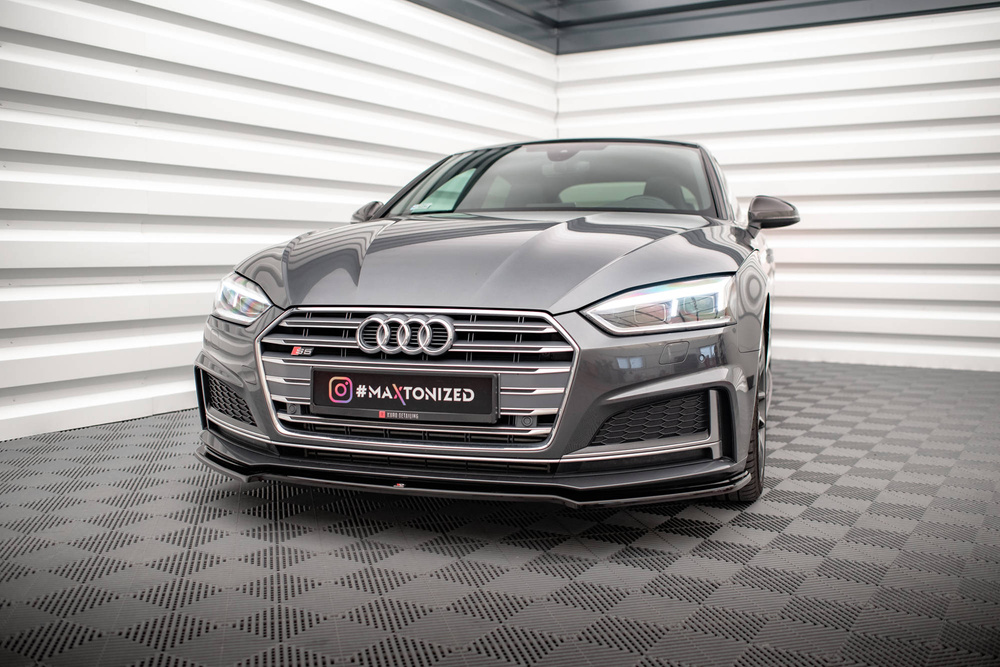 Front Splitter V.1 Audi S5 / A5 S-Line F5 Coupe / Sportback Gloss Black ...