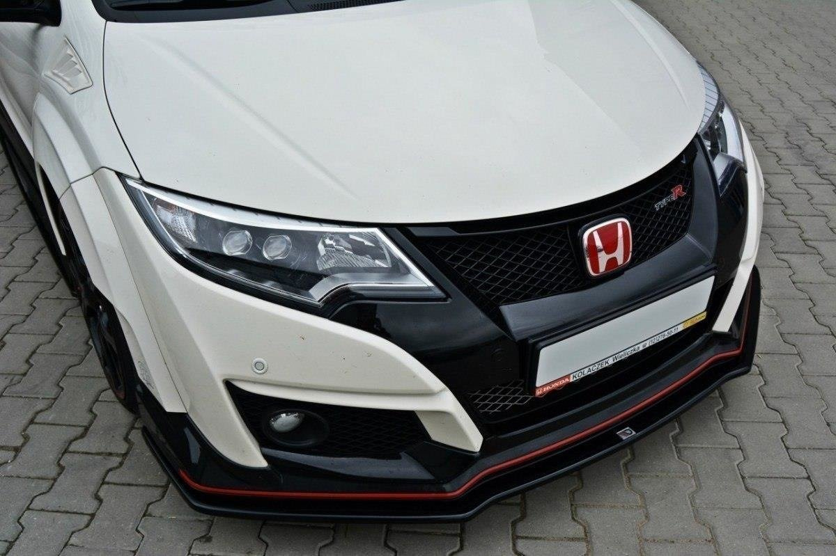 FRONT SPLITTER v.1 HONDA CIVIC IX TYPE R Carbon Look | Our Offer ...
