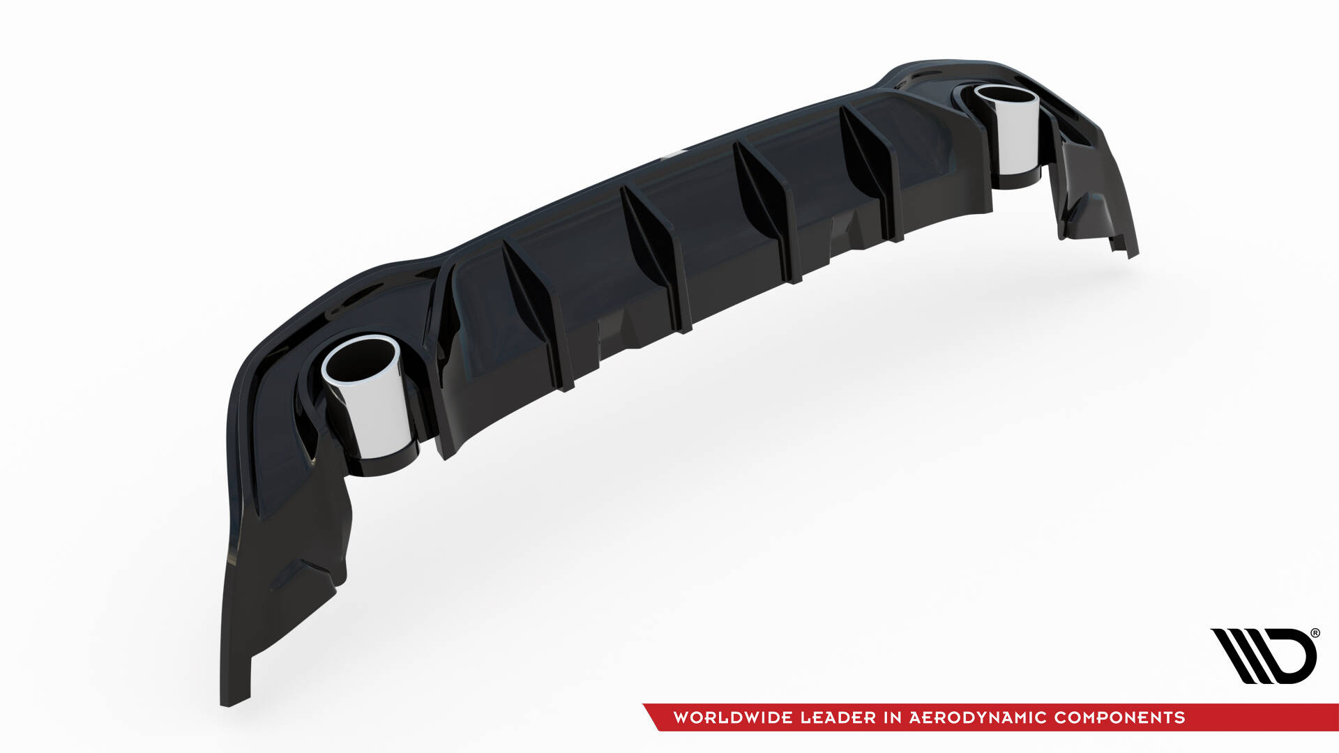 Rear Valance + Exhaust Ends Imitation Volkswagen Golf GTE / R-Line Mk8 ...