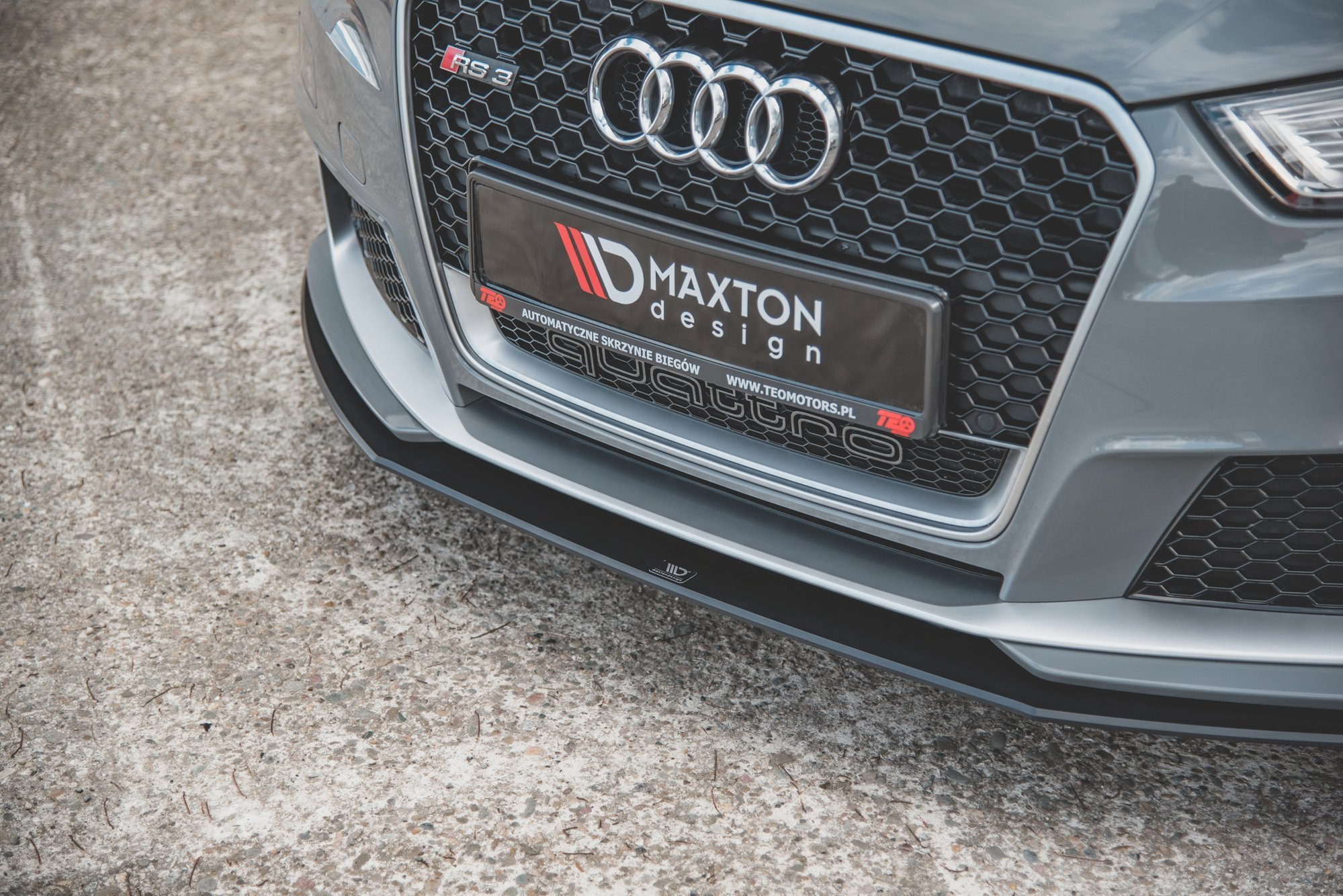 Street Pro Front Splitter Audi RS3 8V Sportback Black | Our Offer ...