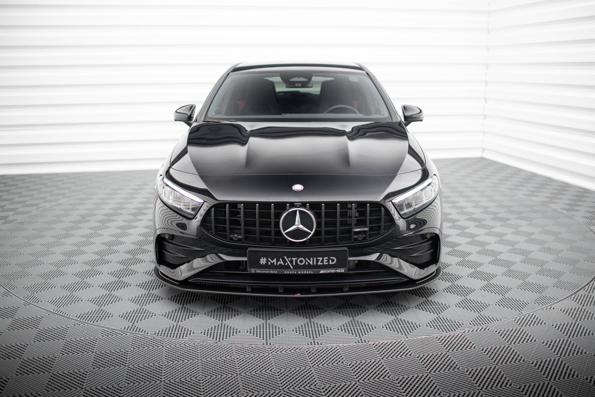Street Pro Front Splitter Mercedes-AMG A35 W177 Facelift Black-Red ...