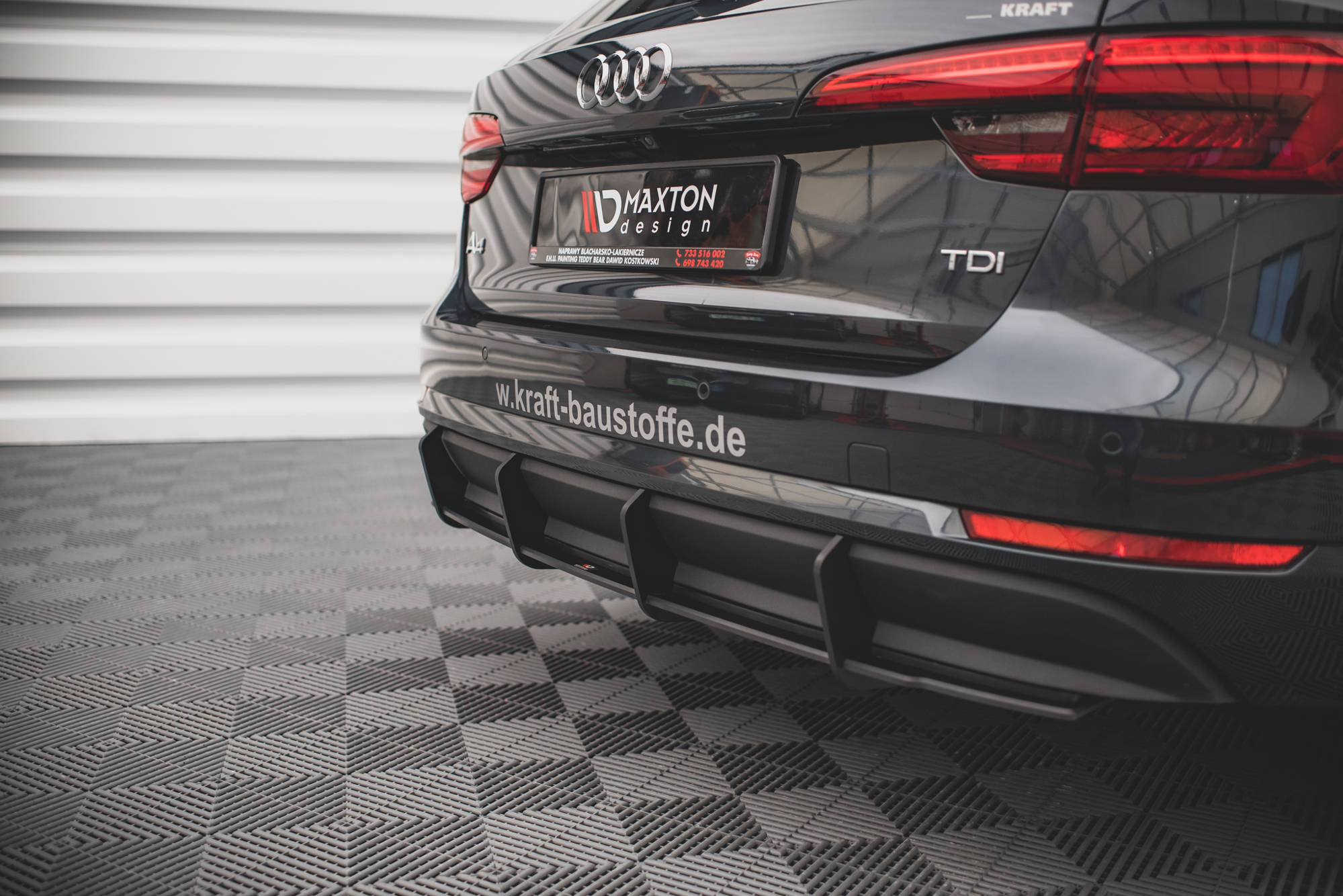 Street Pro Rear Diffuser Audi A4 B9 Red | Our Offer \ Audi \ A4 / S4 ...