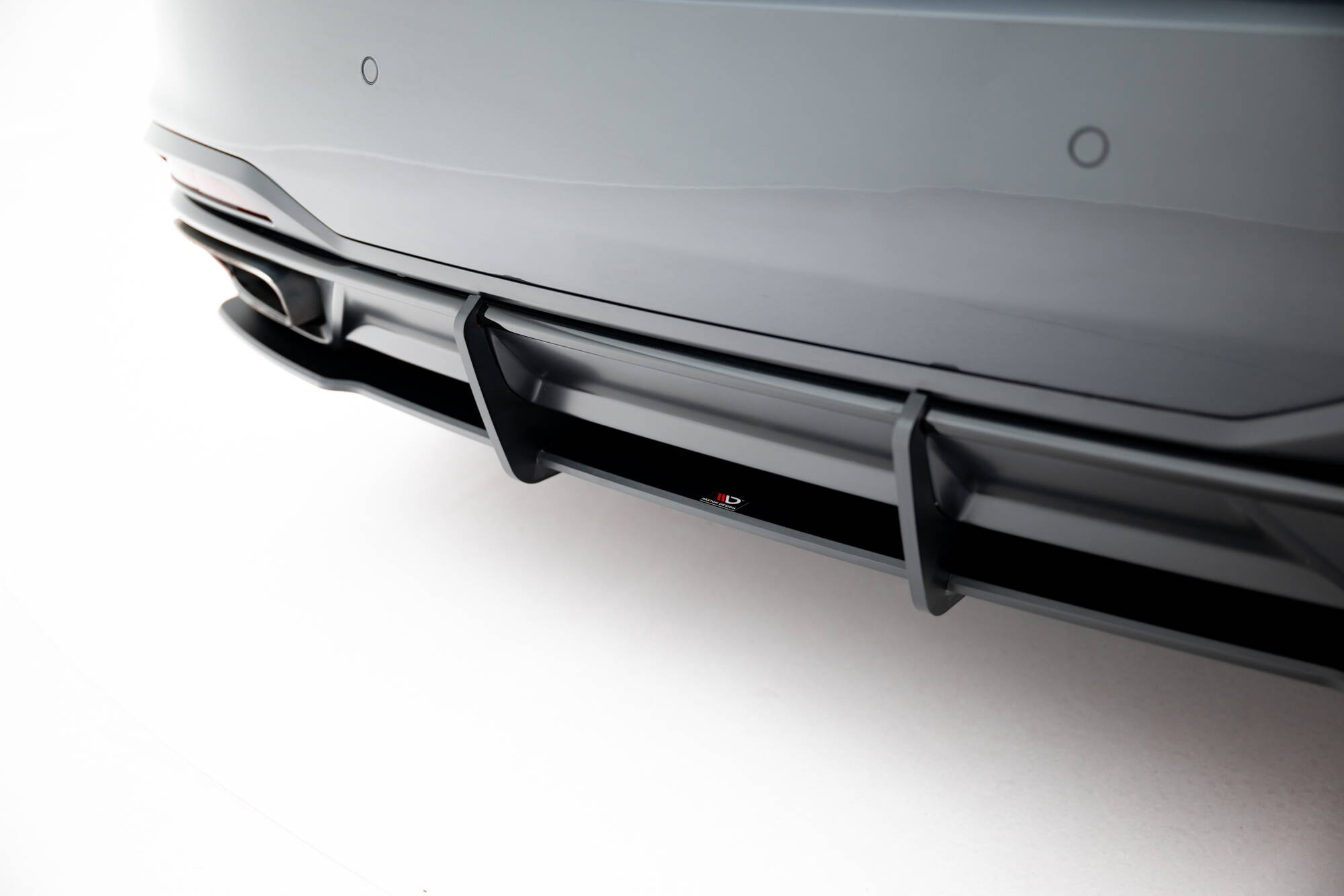 Street Pro Rear Diffuser + Flaps Audi A5 F5 Facelift Red + Gloss Flaps ...