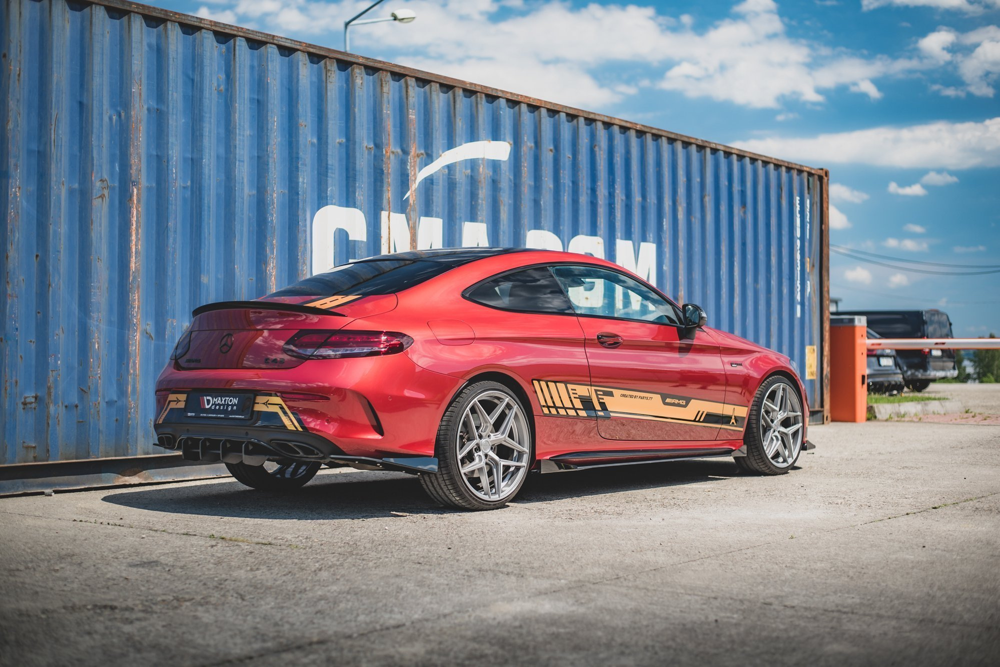 Street Pro Rear Diffuser Mercedes-AMG C43 Coupe C205 Black-Red | Our ...