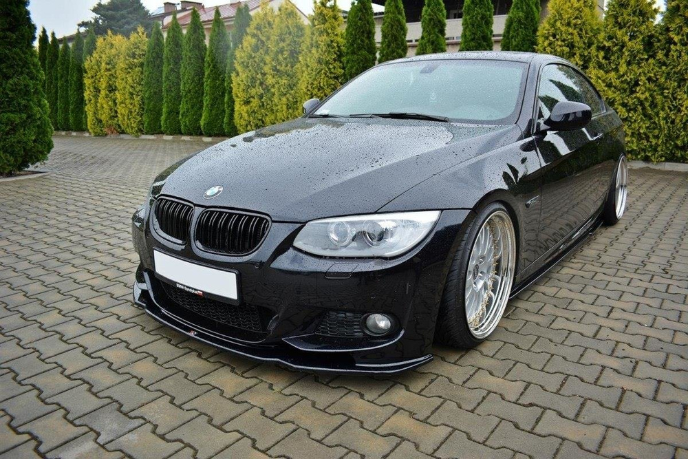 FRONT SPLITTER V.2 BMW 3 E92 M-PACK FACELIFT Gloss Black | Our Offer \ BMW \ Seria 3 \ E92/93 FL ...